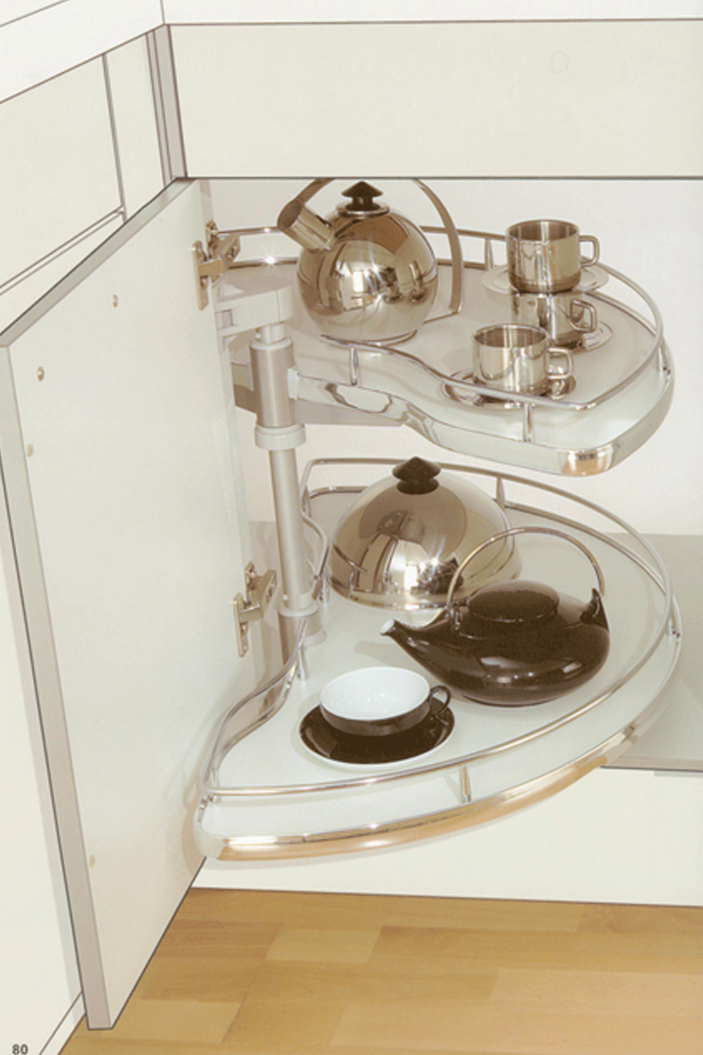 VAUTH-SAGEL soft-closing corner carousel basket 緩衝關閉 半圓型轉角拉籃 | Made in ...