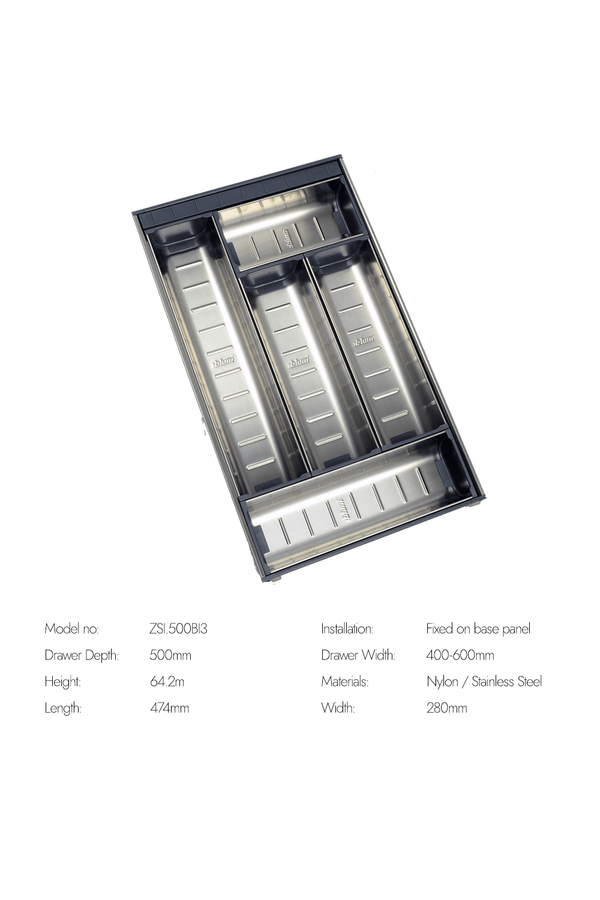 BLUM ORGA-LINE Drawer Insert - Cutlery Tray 不銹鋼柜桶刀叉盤 | 刀叉盤 | 抽屜分隔整理 ...